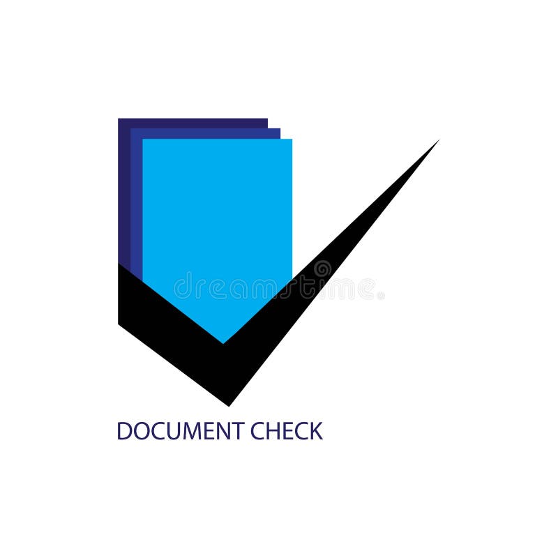 Document check logo vector stock vector. Illustration of documentation ...