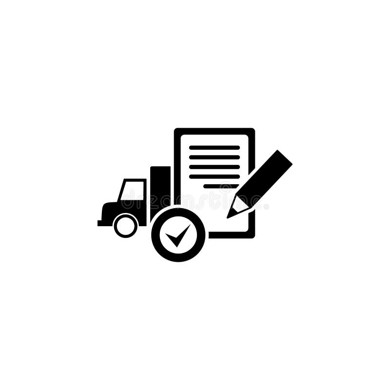 Document Check Truck Icon. Element of Logistic for Mobile Concept and ...