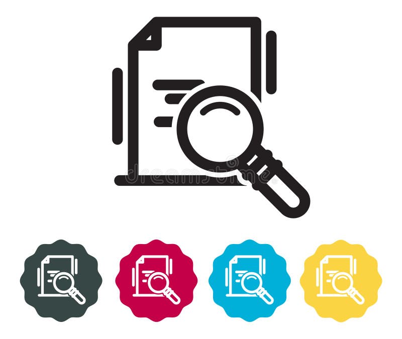 Document Checking Icon stock illustration. Illustration of record ...