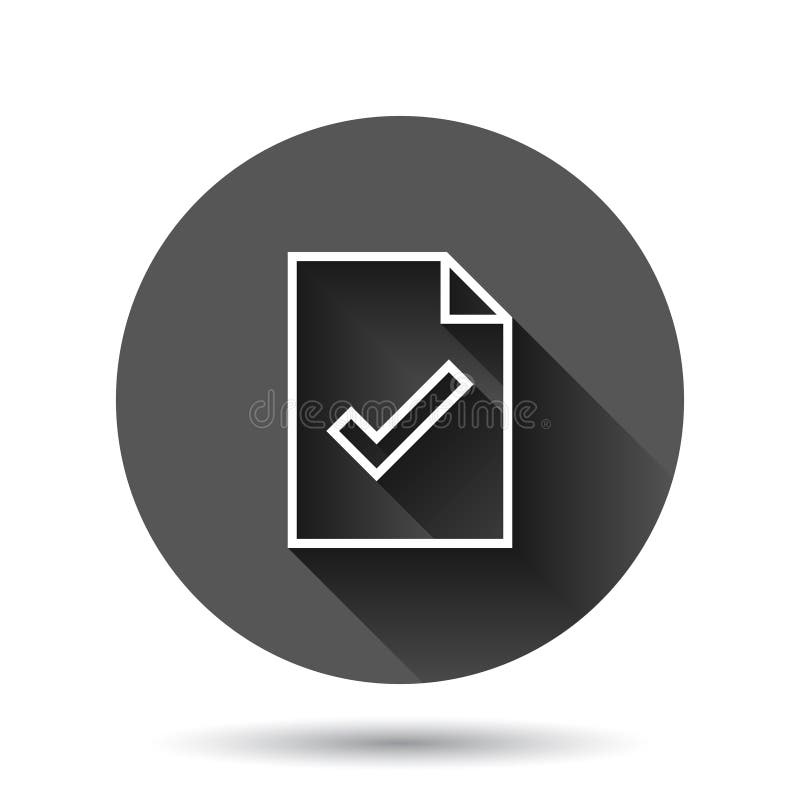 Document Checklist Icon in Flat Style. Report Vector Illustration on ...
