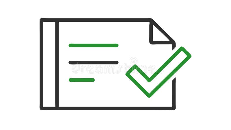 Completed Checklist with a Checkmark, Symbolizing Tasks, Goals ...