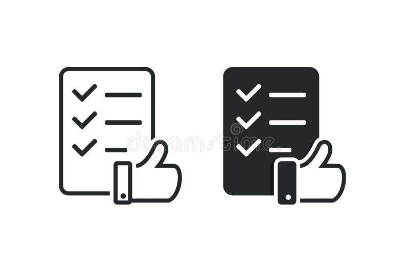 Document Checklist with Like Icon. Illustration Vector Stock Vector ...