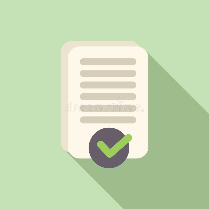 Document with Checkmark Icon Representing Successful Completion Stock ...