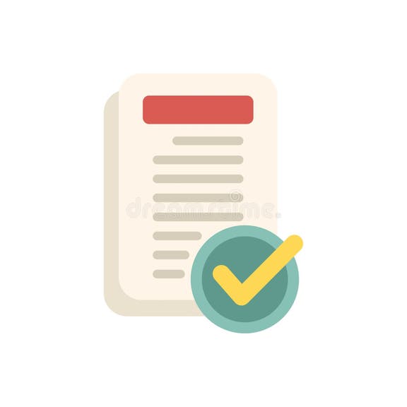 Document with Checkmark Icon Representing Successful Contract Signing ...
