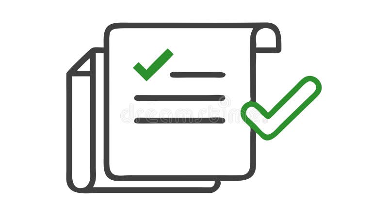 Document with Checkmarks Icon, Task Completion Approval, Vector Design Generative AI Stock ...