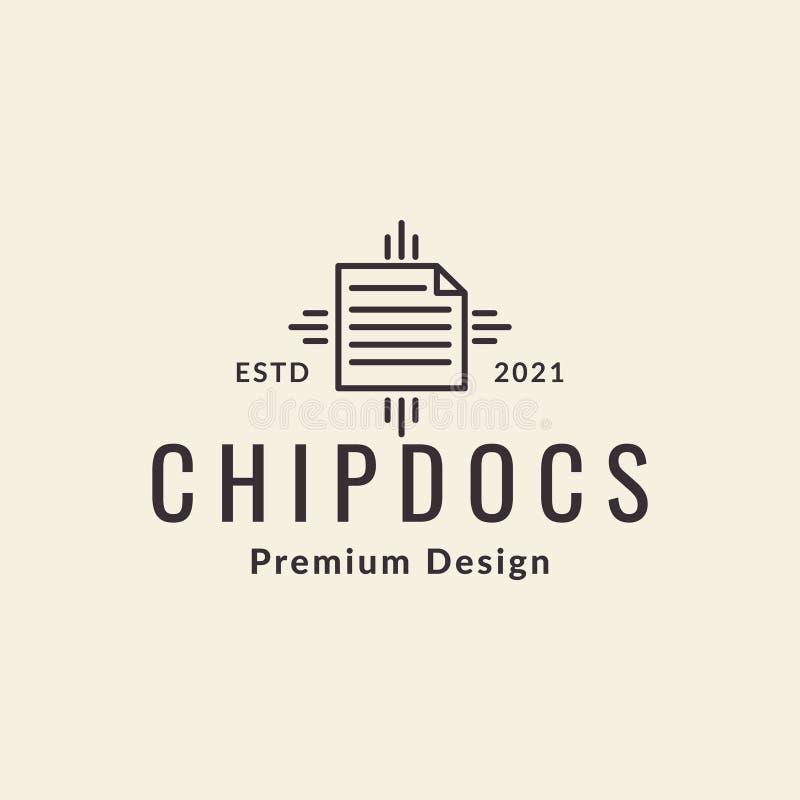 Document Chip Logo Design Vector Graphic Symbol Icon Sign Illustration ...
