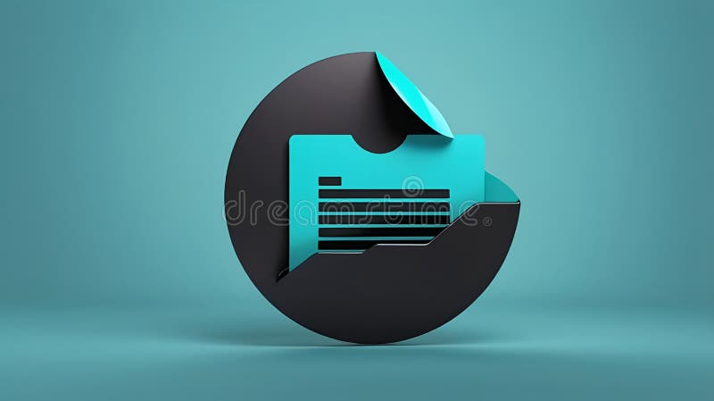 Document in Circle stock illustration. Illustration of record - 381509227