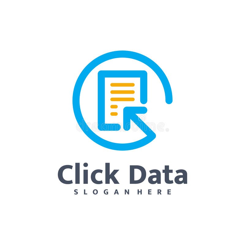 Document Click Data with Circle Line Logo Design Stock Vector ...