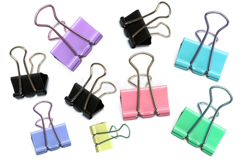 Document clip/clamp stock image. Image of black, attach - 5752449