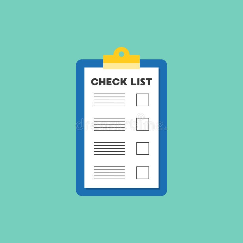 Document on Clipboard, Filling Checklist Illustration, Flat Design ...