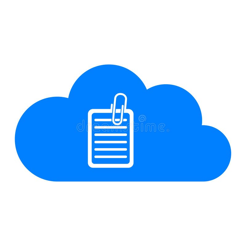 Document and Cloud As Vector Illustration Stock Vector - Illustration ...