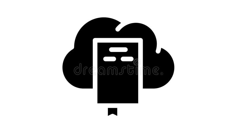 Document Cloud Storage Glyph Icon Animation Stock Video - Video of code ...