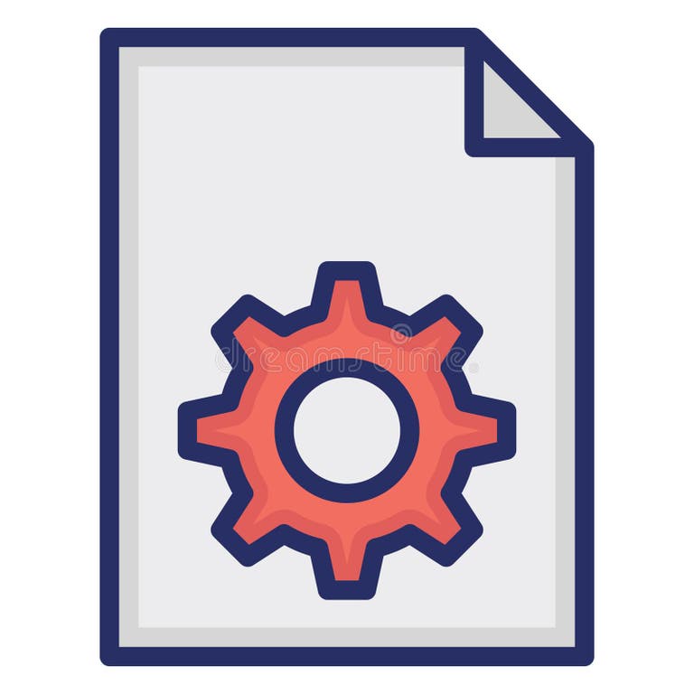 Document Cog Isolated Vector Icon Easily Edit or Modify Stock Vector ...