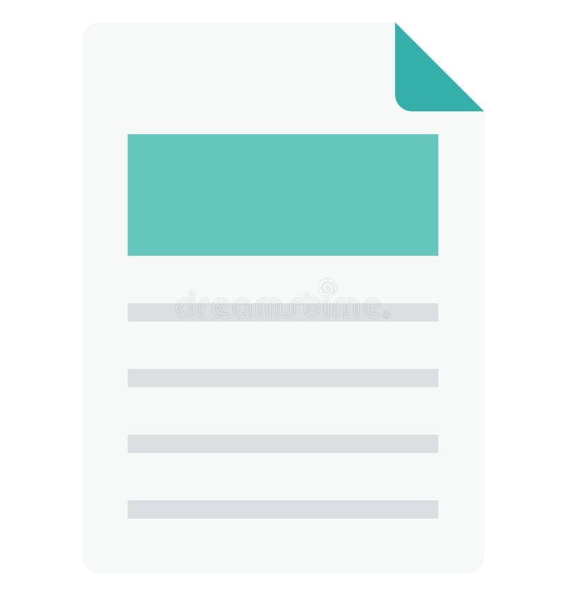 Document Color Vector Icon Which Can Easily Modify or Edit Stock ...