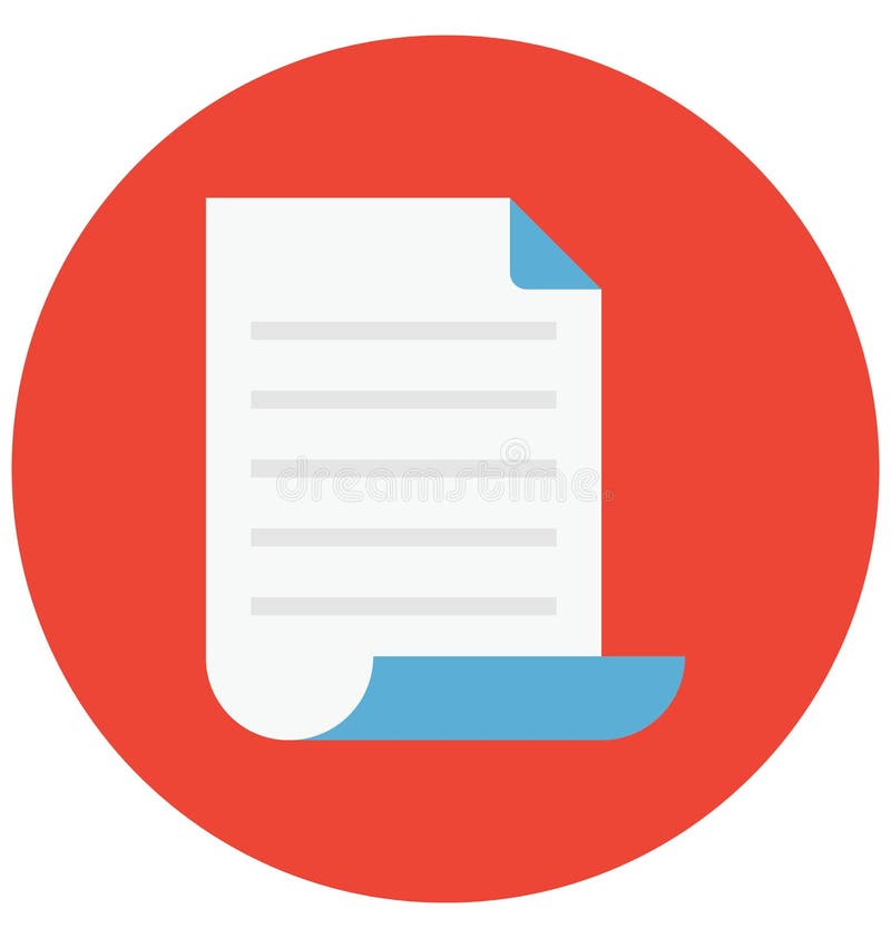 Document Color Vector Icon Which Can Easily Modify or Edit Stock ...
