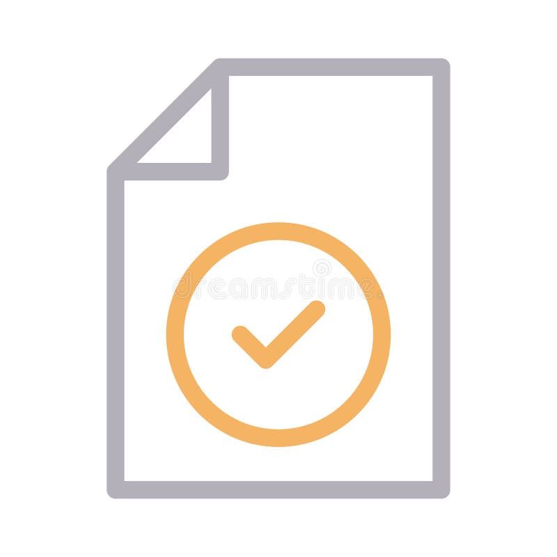 Document color line icon stock illustration. Illustration of document ...