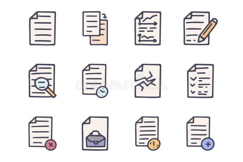 Document Color Vector Icon Which Can Easily Modify or Edit Stock ...