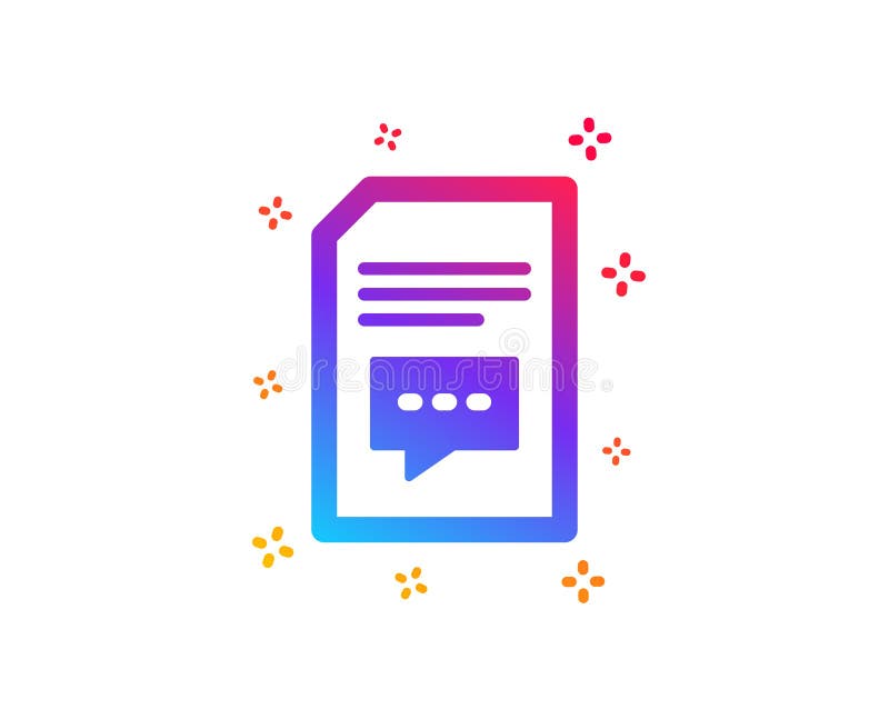 Document with Comments Icon. File Sign. Vector Stock Vector ...