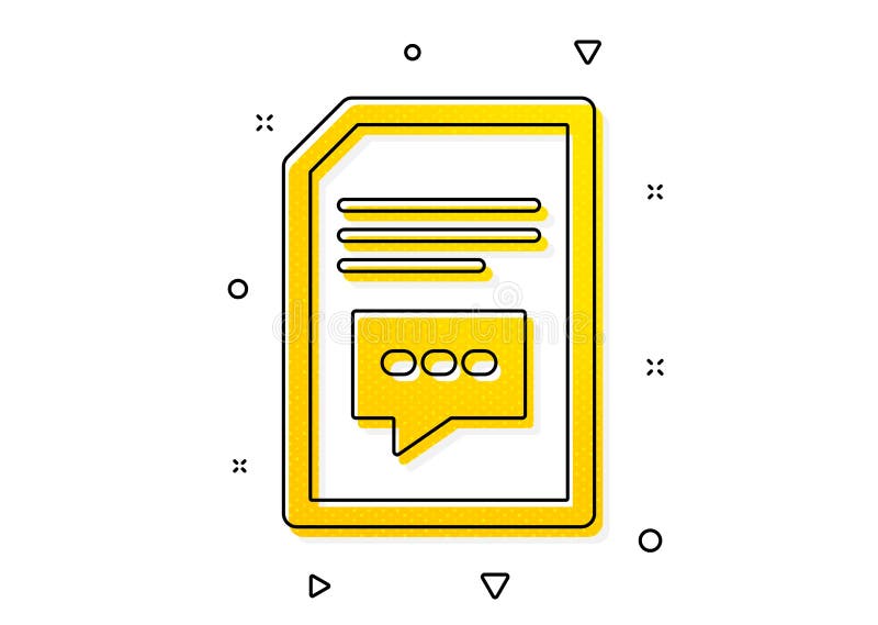 Document with Comments Icon. File Sign. Vector Stock Vector ...