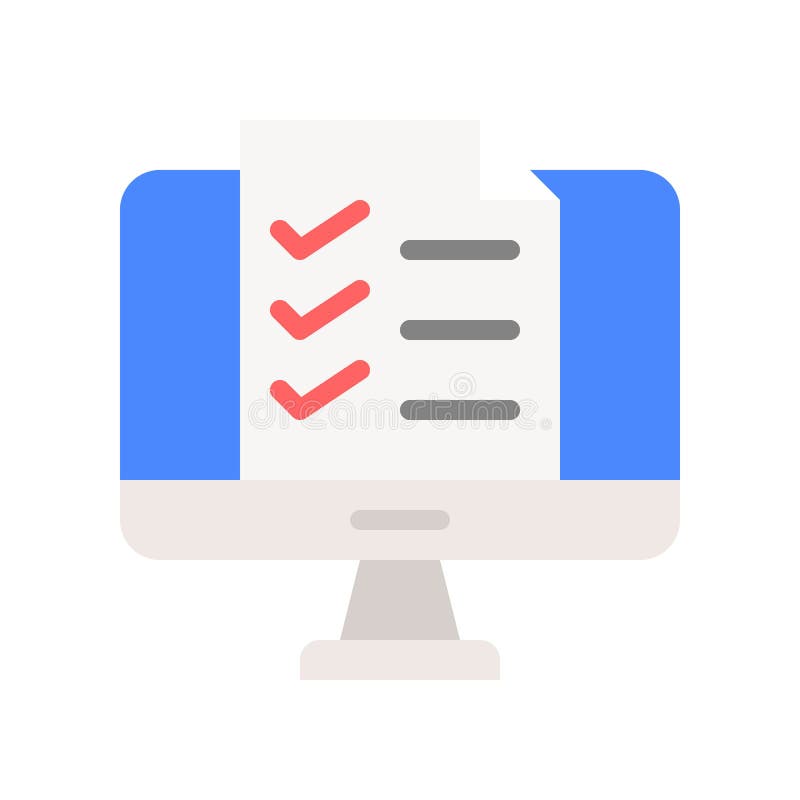 Document on Computer Desktop Screen, Education or Business Concept ...