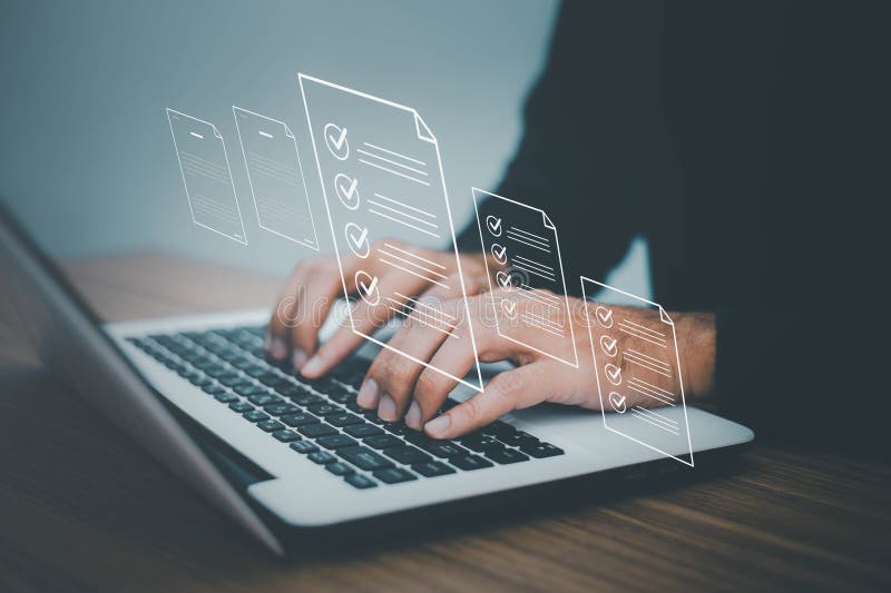 Document Control and Management Concept, Businessman Review Procedures ...