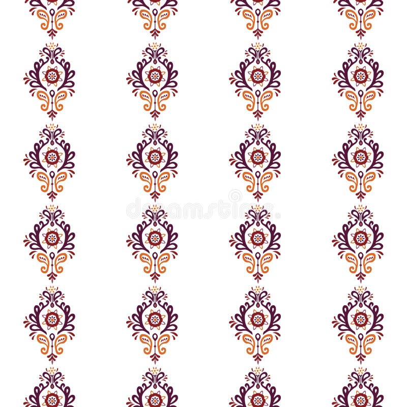 A Vibrant Simple Flat Intricate Floral Pattern on a Clean White ...