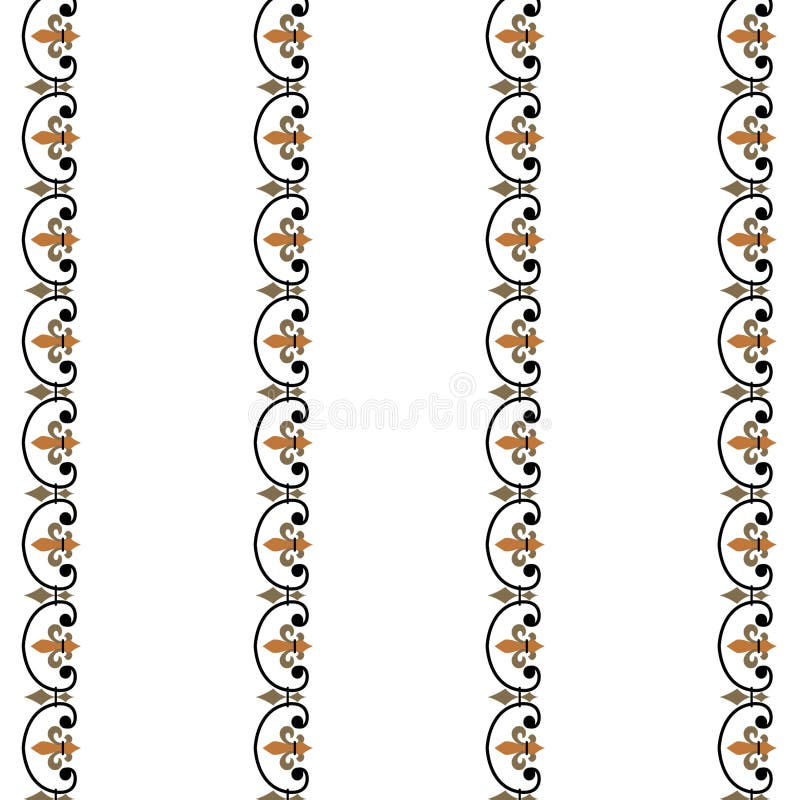 A Vibrant and Intricate Black and Orange Border Pattern on a Clean ...