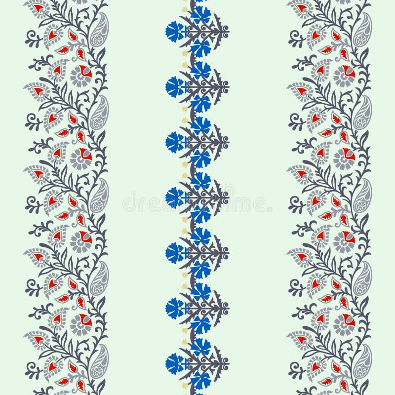 A Vibrant Floral Pattern Border on a Clean Light Backdrop Stock Vector ...
