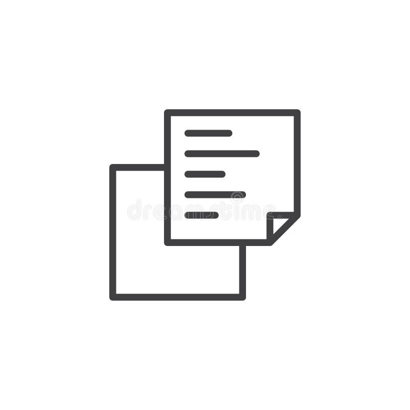 Document copy line icon stock vector. Illustration of flat - 108691194