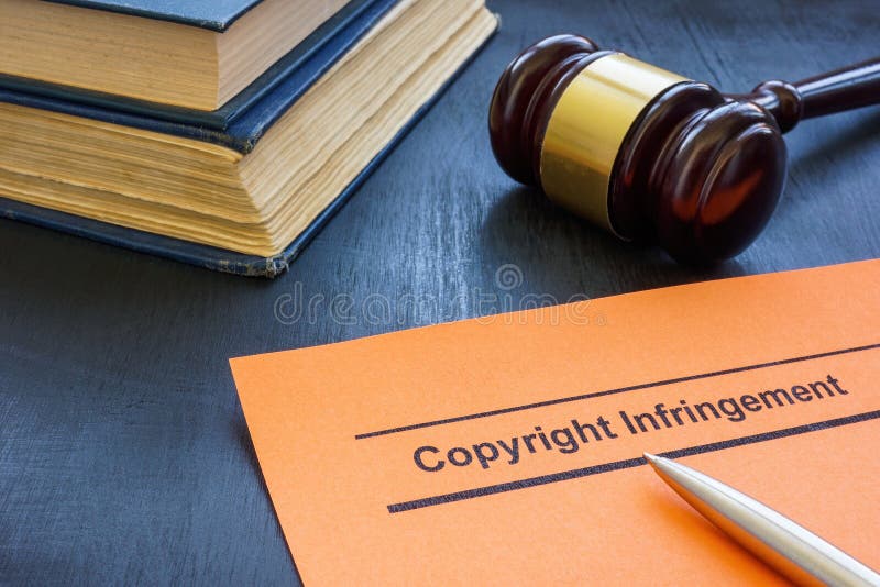 A Document about Copyright Infringement and Gavel. Stock Photo - Image ...