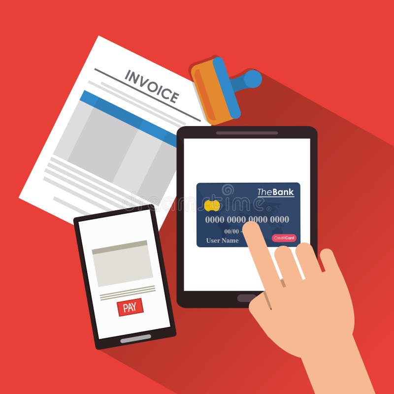 Document Credit Card Tablet Stock Vector - Illustration of icon, vector ...