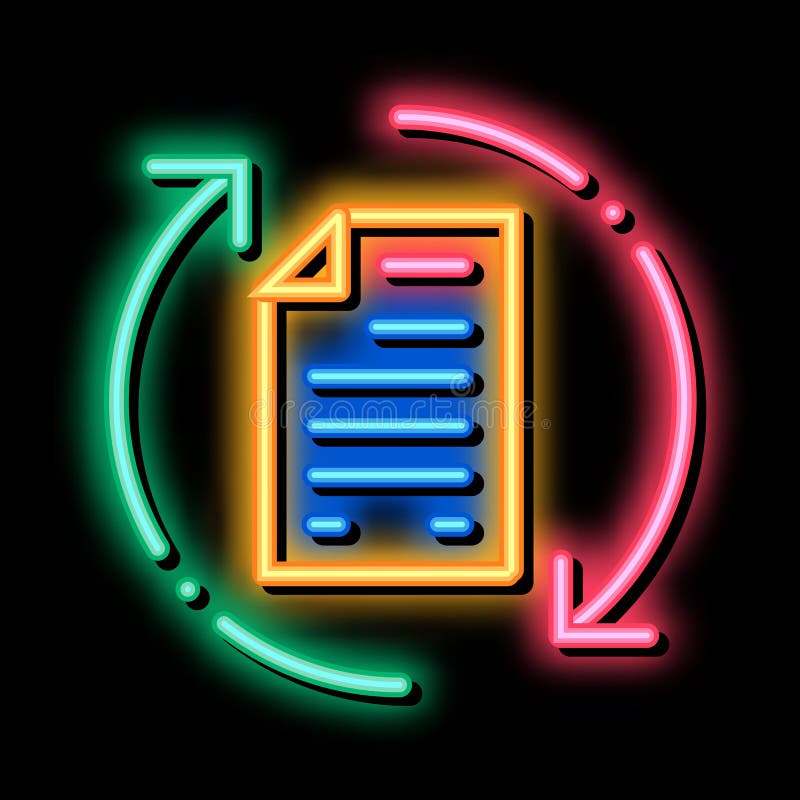 Document Cycle Icon Vector Outline Illustration Stock Vector ...