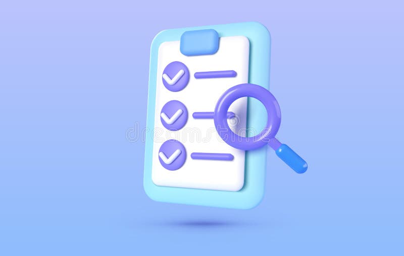 Document 3d, Great Design for Any Purposes. 3d Check List Icon ...