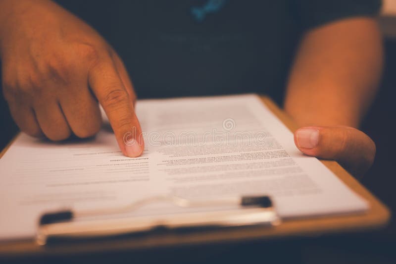 Document and Data Analysis Concept, Man Hand Holding or Handing Over ...