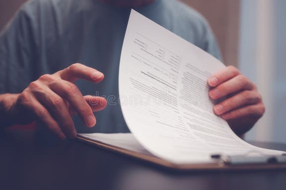 Document and Data Analysis Concept, Man Hand Holding or Handing Over ...