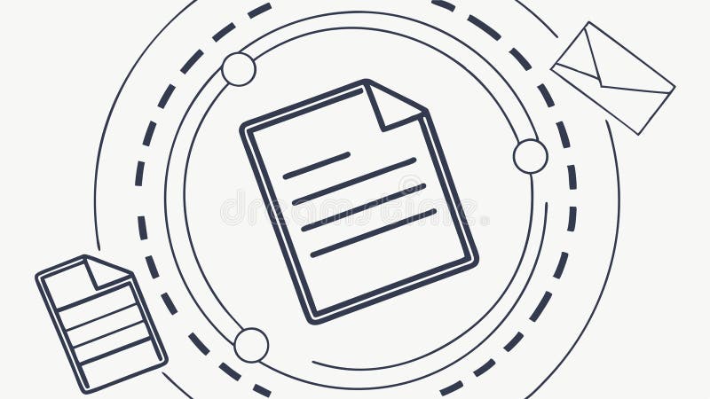 Document Data Flow, Information and Digital Processing, Vector Design Generative AI Stock Vector ...