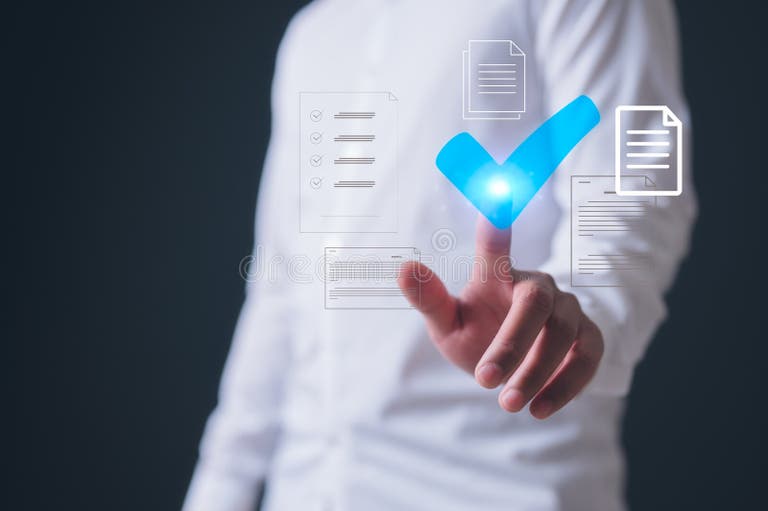 Document Data Management System Report HR Technology Concept Stock Illustration - Illustration ...