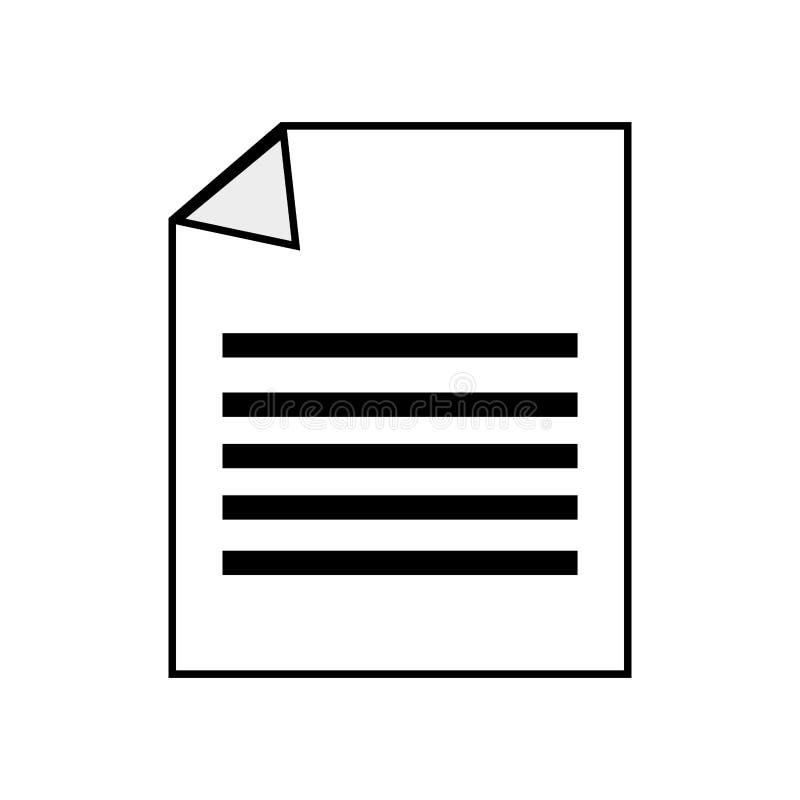 Document Design. Paper Icon. Stock Illustration - Illustration of ...