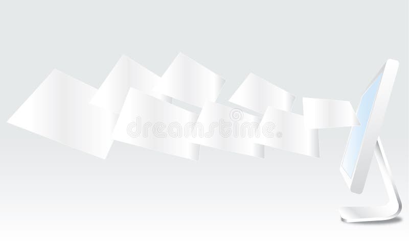 Document on Desktop Background Stock Illustration - Illustration of ...