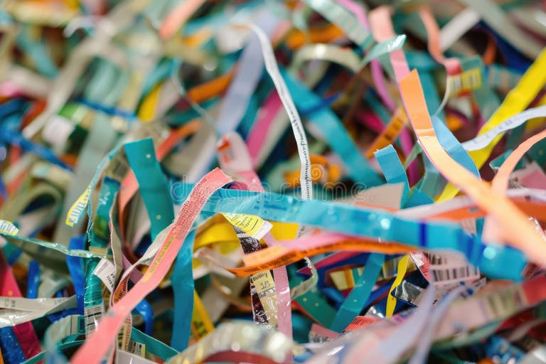 Document Destruction - Abstract Pattern of Shredded Paper Overflowing ...