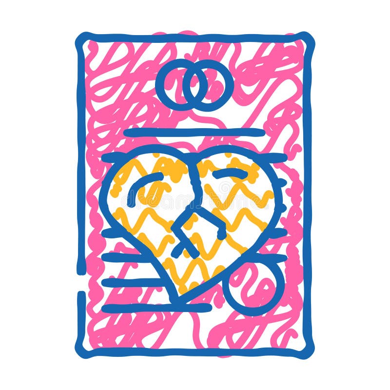 Document of Divorce Icon Doodle Illustration Stock Illustration ...