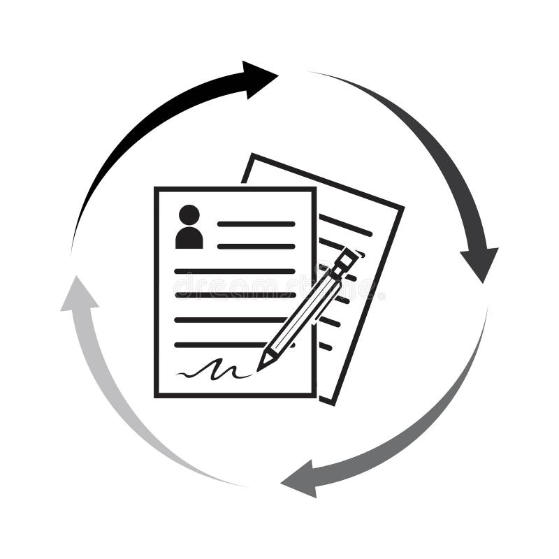 Document stock vector. Illustration of form, pictogram - 166189911