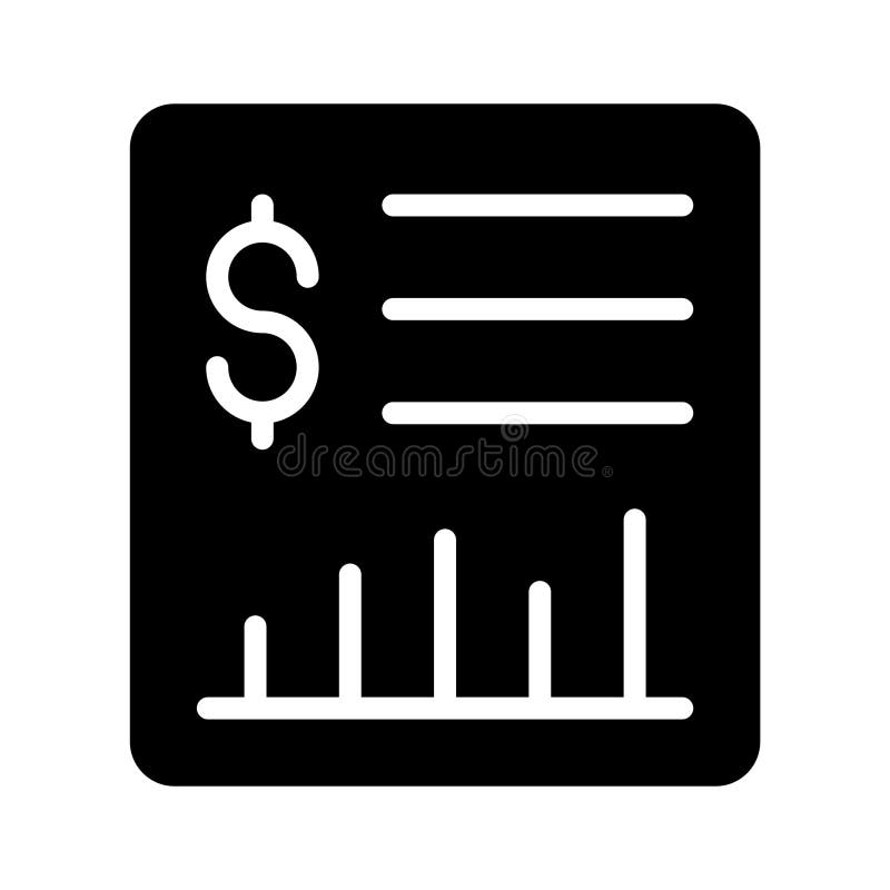 A Document with a Dollar Sign on it Shows the Financial Statement Icon ...