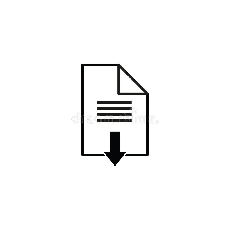 Document Download Icon. Vector Download Page Symbol Stock Vector ...