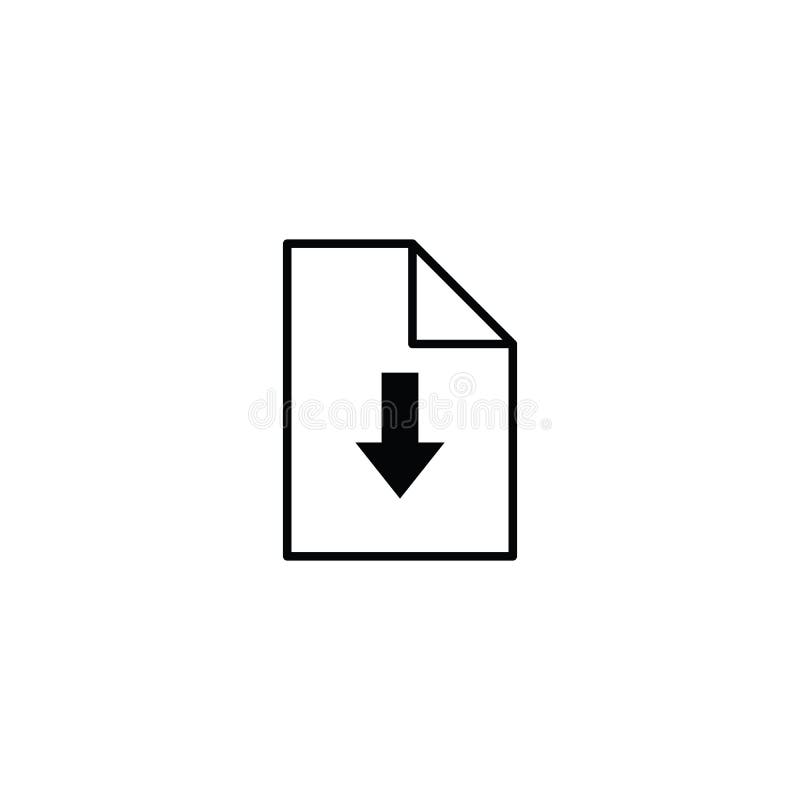 Document Download Icon. Vector Download Page Symbol Stock Vector ...