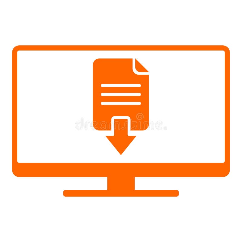 Document Download and Screen Stock Photo - Image of office, computer ...