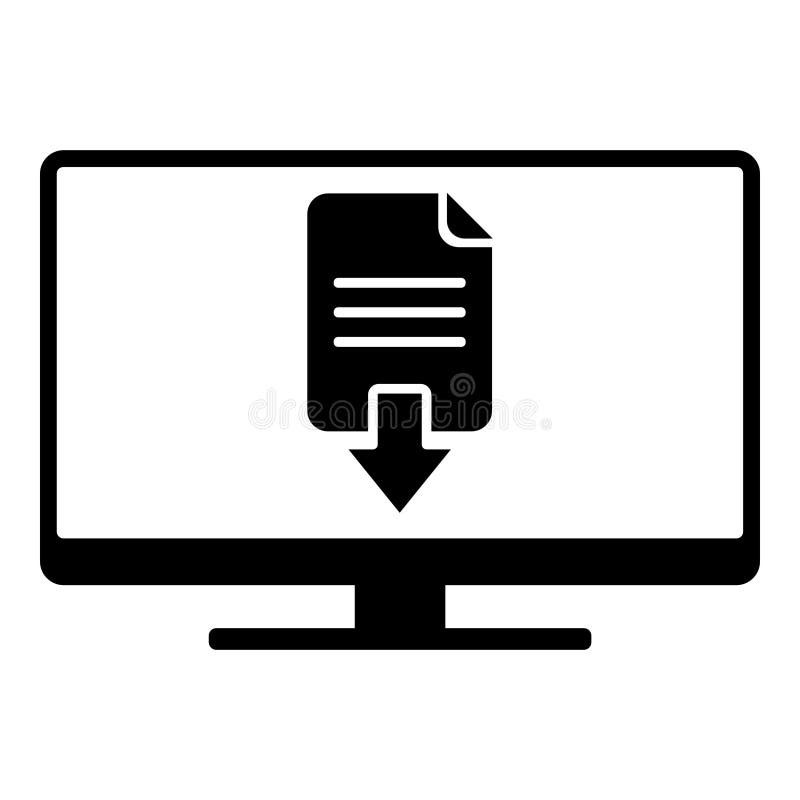 Document Download and Screen Stock Vector - Illustration of page ...