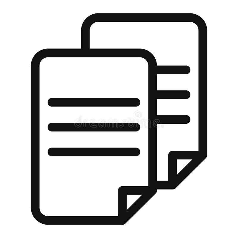 Document Duplicate Icon Ideal for File Management Stock Vector ...