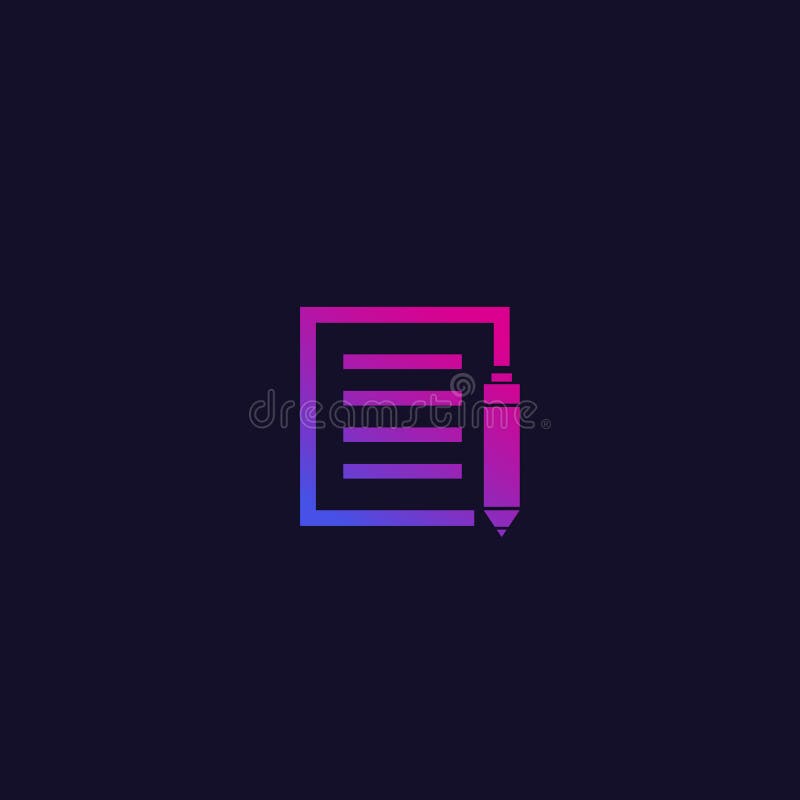Document edit vector icon stock vector. Illustration of ultraviolet ...