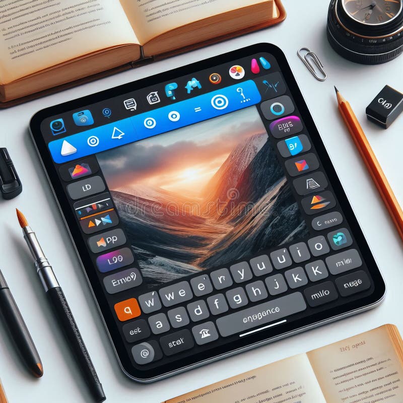 Document Editing App Interface with Text Formatting, Alignmento Stock ...